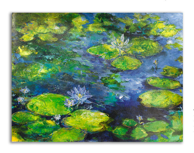 Blue Water Lily 3 by Cathlyn Massingham-Underwood - Unsung Art